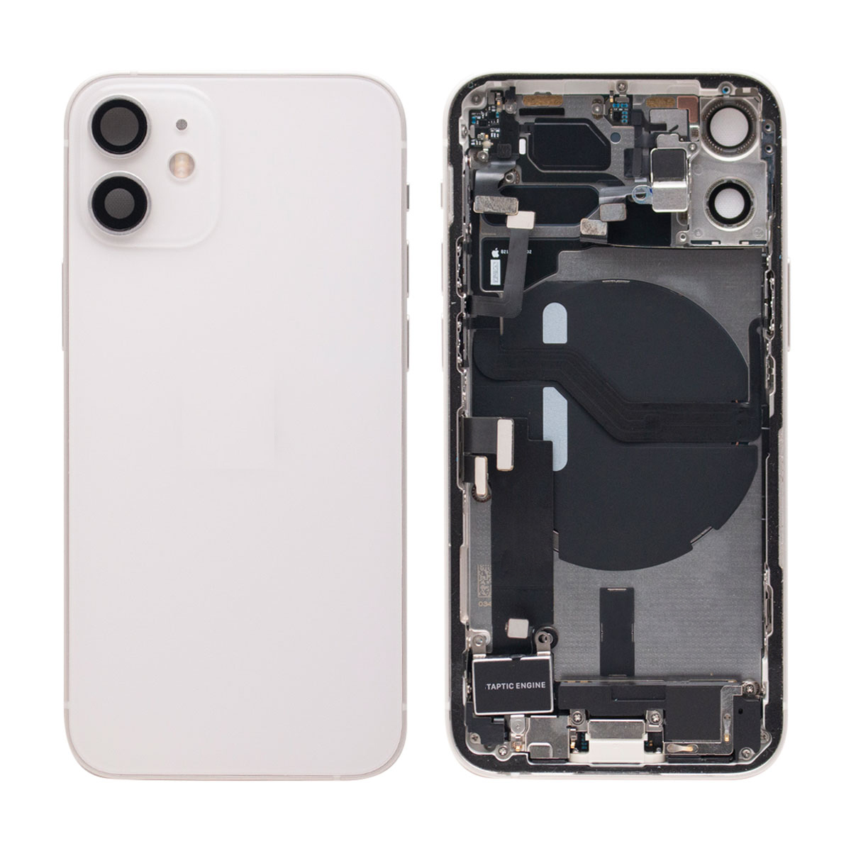 iPhone 12 Mini Back Housing Premium - Complete Small Parts White ...
