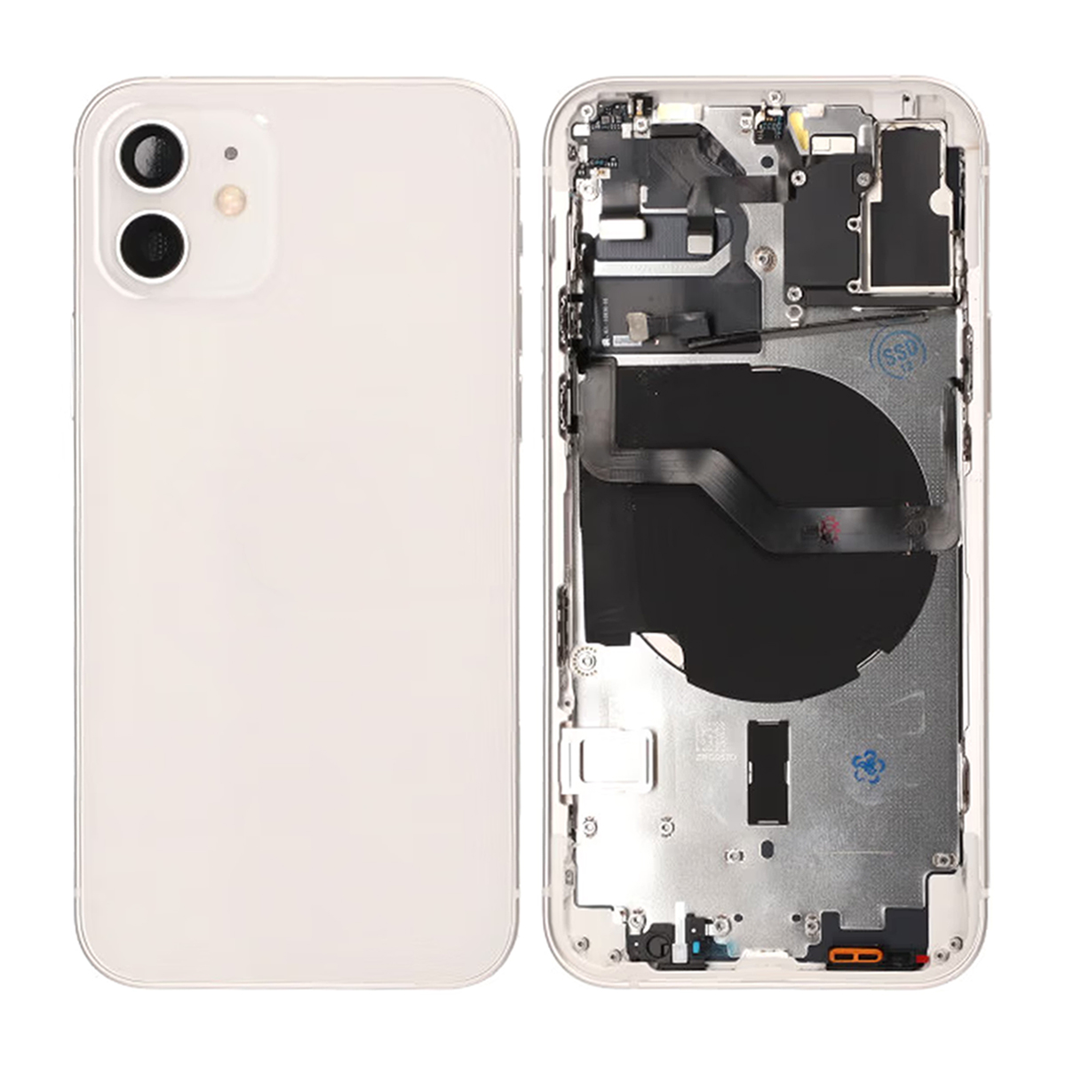 iPhone 12 Back Housing Premium - With SEMI Small Parts - White ...