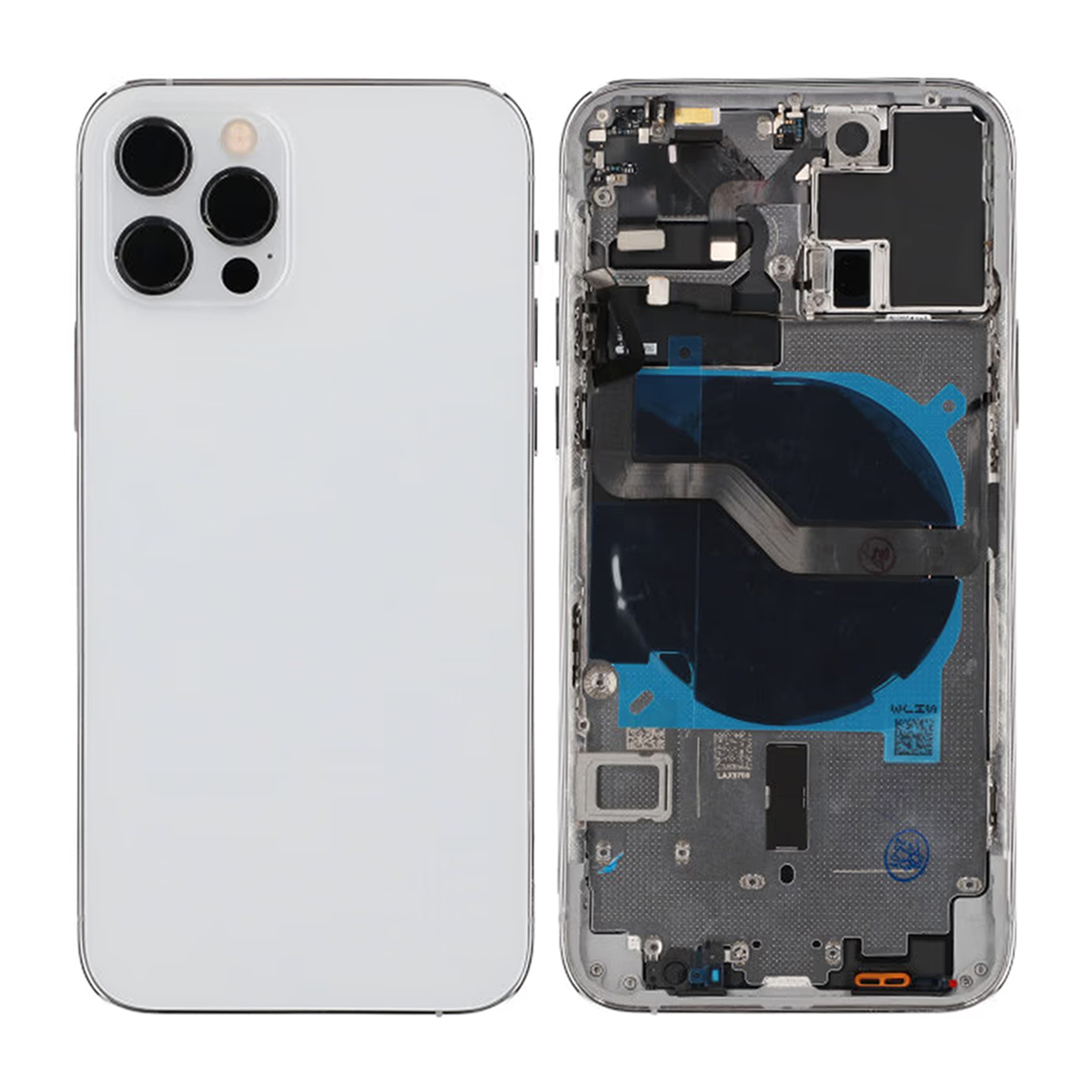 iPhone 12 Pro Back Housing Premium - With SEMI Small Parts - White ...