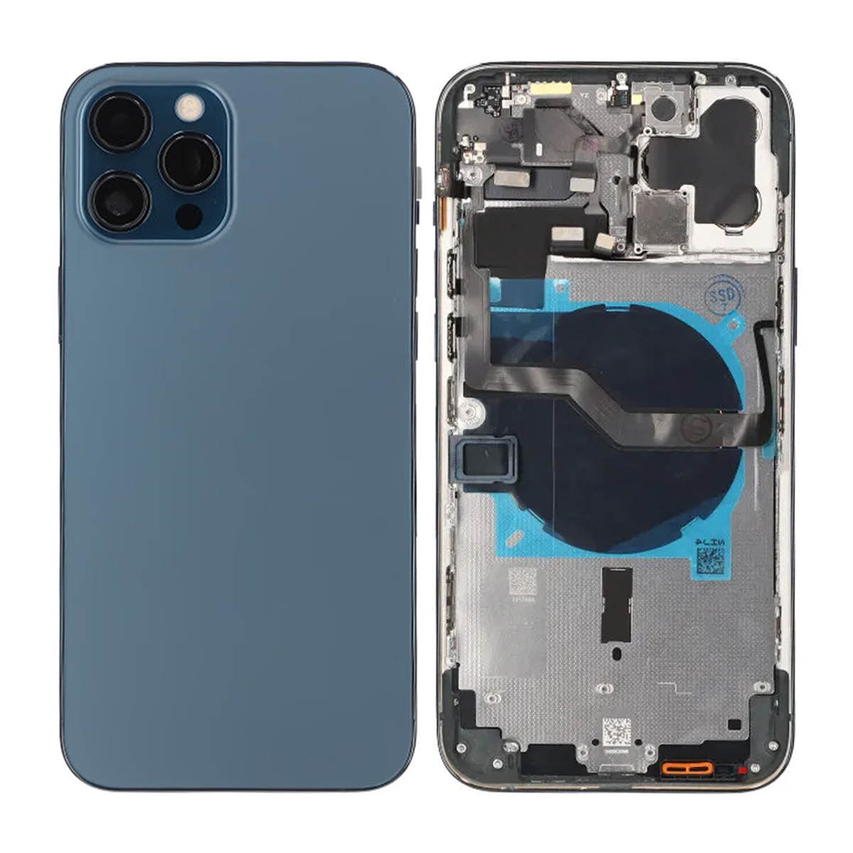 iPhone 12 Pro Max Back Housing Premium - With SEMI Small Parts - Blue ...
